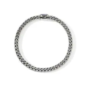 John Hardy Icon Chain Bracelet With Black Sapphire Clasp - Sterling Silver