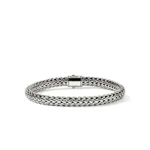 John Hardy Icon Chain Bracelet With Black Sapphire Clasp - Sterling Silver