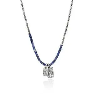 John Hardy Necklace With Lapis Lazuli And Tag Pendants