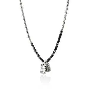 John Hardy Necklace With Lapis Lazuli And Tag Pendants