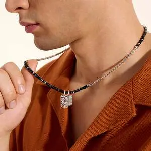 John Hardy Necklace With Lapis Lazuli And Tag Pendants