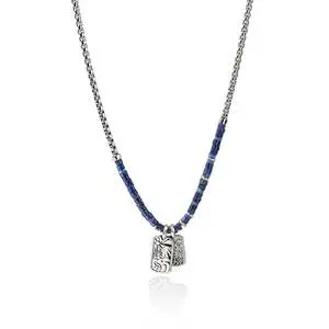 John Hardy Heishi Tag Necklace Hardstones - Sterling Silver