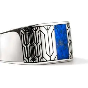 John Hardy Icon 50 Ring With Lapis Lazuli - Sterling Silver
