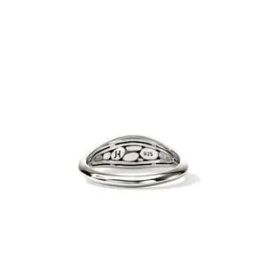 John Hardy Pebble Ring With Black Sapphires - Sterling Silver