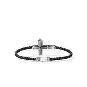 John Hardy Icon 50 Braided Leather Bracelet - Sterling Silver