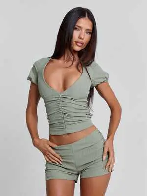 OUTCAST Liza Top Pinstripe
