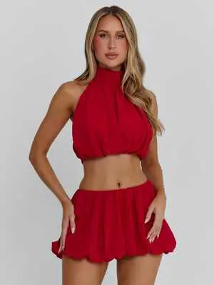 OUTCAST Anahi Mini Skirt - Red