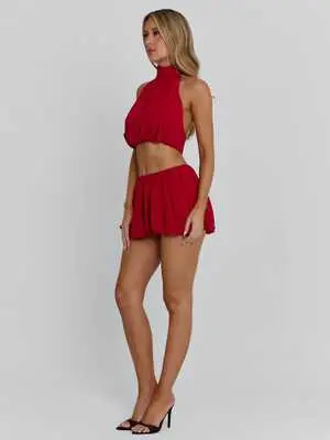 OUTCAST Anahi Mini Skirt - Red