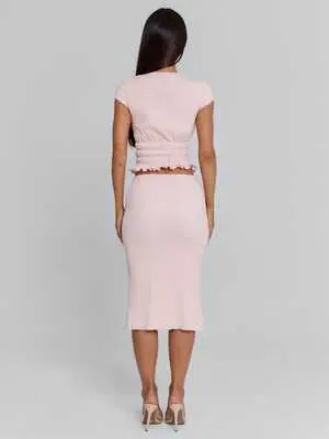OUTCAST Shirred Cropped Top