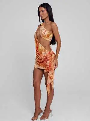 OUTCAST Miana Mini Dress Calile - Orange/print