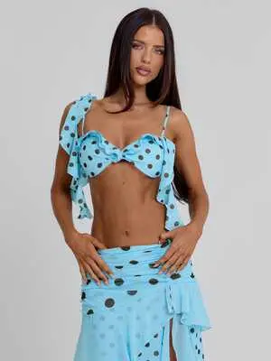 OUTCAST Farwin Polka Dot Maxi Skirt