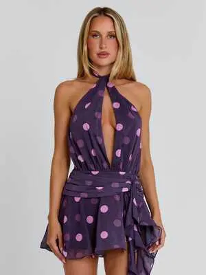 OUTCAST Alasia Mini Dress - Purple