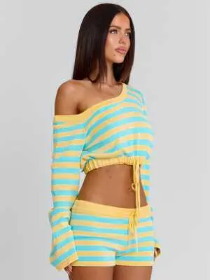 OUTCAST Hattie Striped Shorts - Print