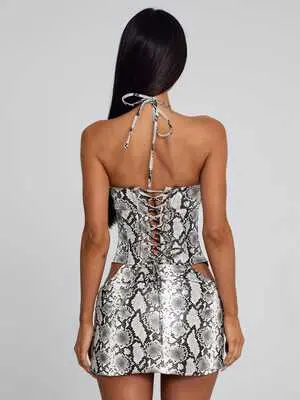 OUTCAST Evon Mini Dress Snake