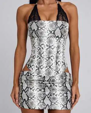 OUTCAST Evon Mini Dress Snake