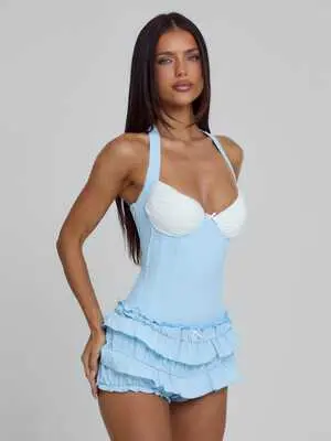 OUTCAST Maika Fitted Mini Playsuit