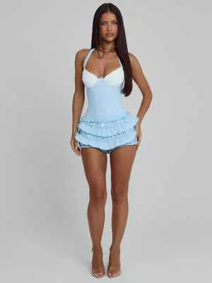 OUTCAST Maika Fitted Mini Playsuit
