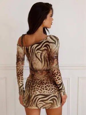 OUTCAST Aurelle Mini Dress Caliope - Brown/print