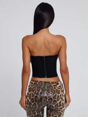 OUTCAST Eira Leopard Sequin Top