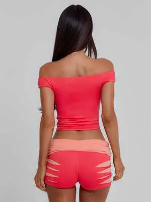 OUTCAST Off-shoulder Jersey Top