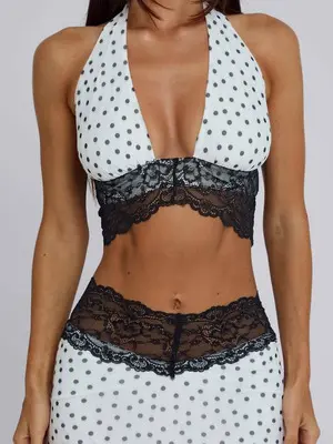 OUTCAST Jazara Polka Dot Top