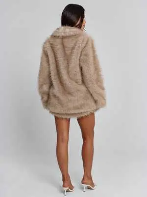 OUTCAST Nahla Long Faux Fur Jacket