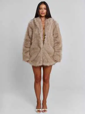 OUTCAST Nahla Long Faux Fur Jacket