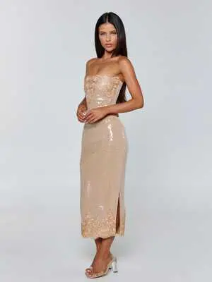 OUTCAST Saela Sequin Midi Skirt