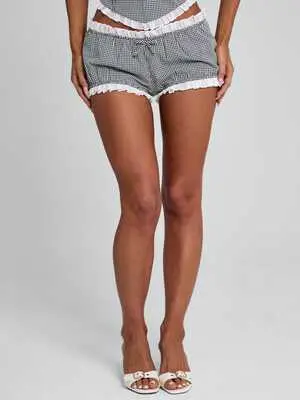 OUTCAST Junnie Gingham Short - Black