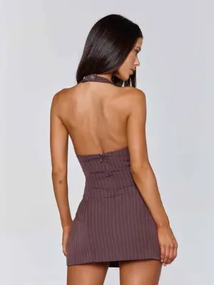 OUTCAST Vivienne Mini Dress - Brown