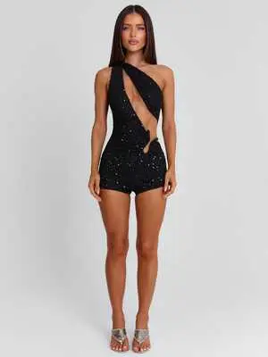 OUTCAST Ramonia Sequin Knit Playsuit