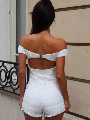 OUTCAST Vanya Playsuit - White