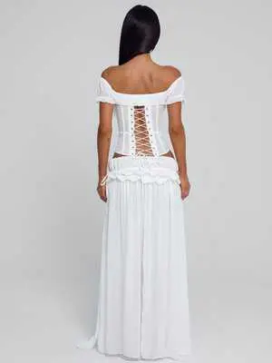 OUTCAST Lubela Corset Top - White