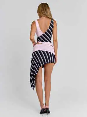OUTCAST Nikky Striped Mini Skirt
