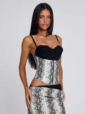 OUTCAST Ravelle Snake Print Top