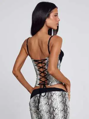 OUTCAST Ravelle Snake Print Top