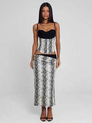 OUTCAST Ravelle Snake Print Top