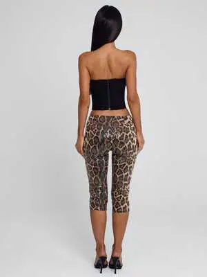 OUTCAST Eira Leopard Sequin Capri Pants