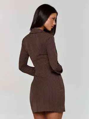 OUTCAST Kessia Mini Dress Pinstripe