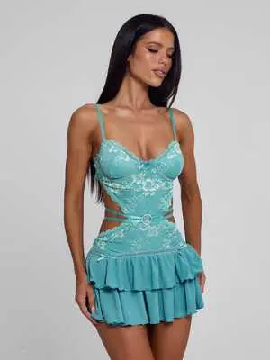 OUTCAST Santana Mini Dress - Blue