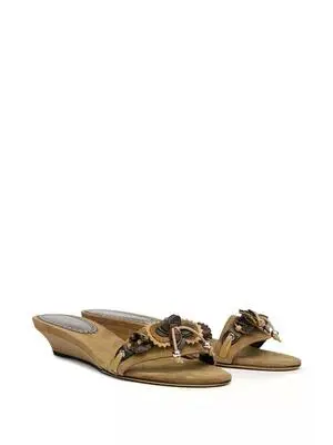 Isabel Marant Étoile Iela Embellished Wedge Mules