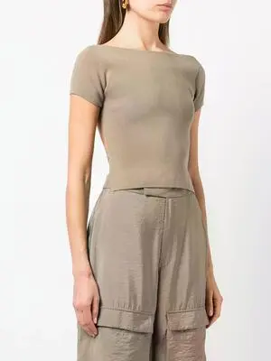 Lapointe Boat-neck Top With Rear Tie Fastening