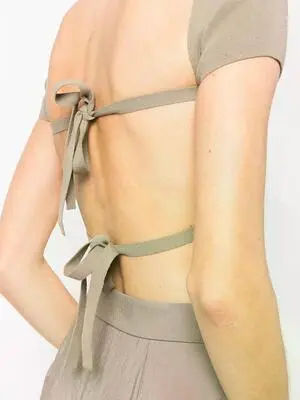Lapointe Boat-neck Top With Rear Tie Fastening