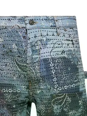 PARIS LAUNDRY Bandana Print Carpenter Shorts