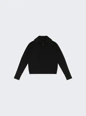 ENTIRE STUDIOS Knit Zip-up Jacket - Black