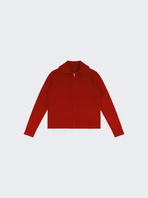 ENTIRE STUDIOS Knit Zip-up Jacket - Red