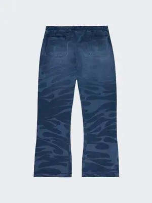 HELLSTAR Snap Sweatpants With Flame - Black