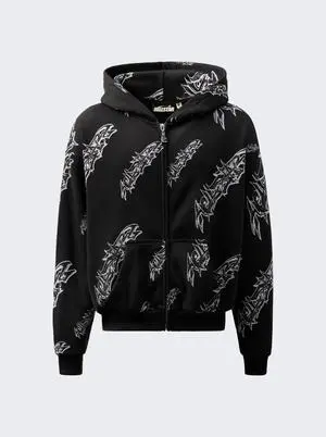 HELLSTAR Roll Print Zip-up Hoodie - Black