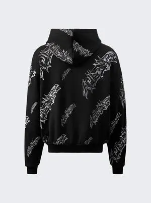 HELLSTAR Roll Print Zip-up Hoodie - Black
