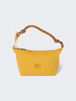Miu Miu Miu Miu Spirit Gabardine Pouch Bag Gold